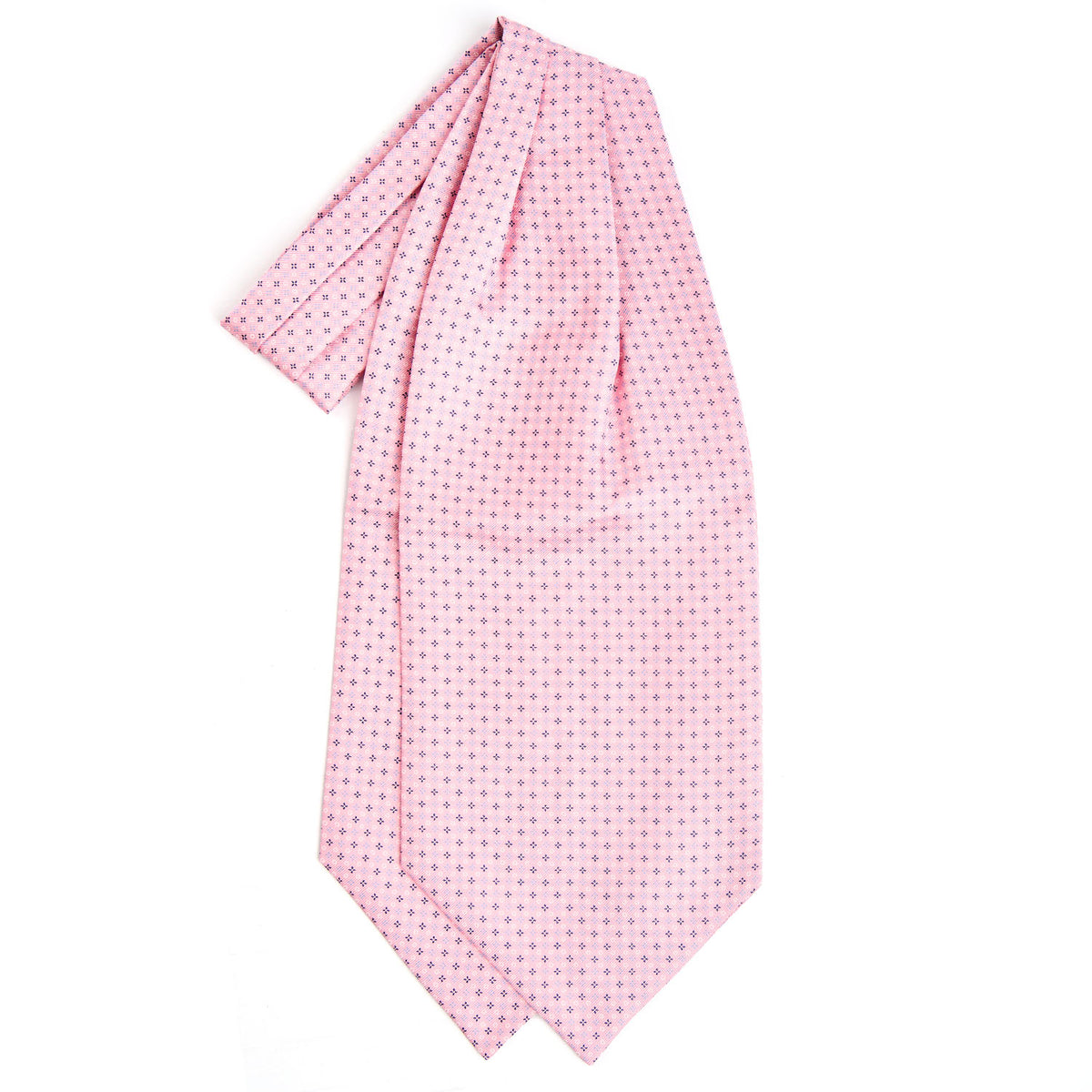 Pink Silk Ascot Tie - Small Flower Pattern – E.Marinella