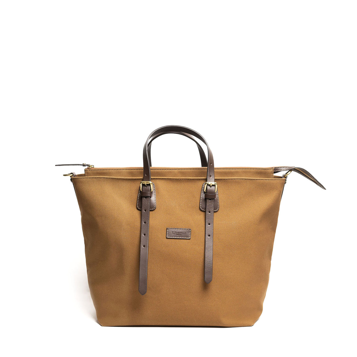 Light Brown Weekend Bag With Leather Trim – E.Marinella
