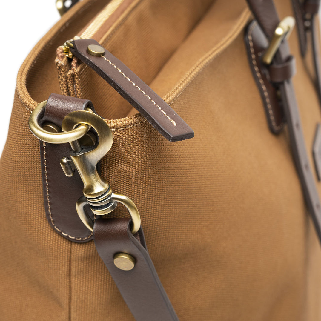 Light Brown Weekend Bag With Leather Trim – E.Marinella