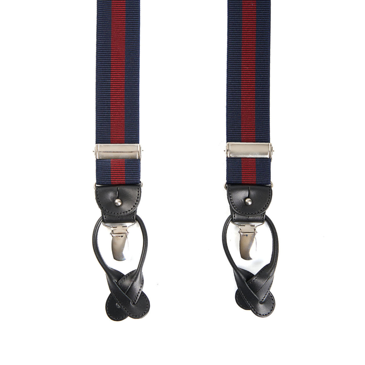 Dark Blue And Burgundy Braces - Striped – E.Marinella