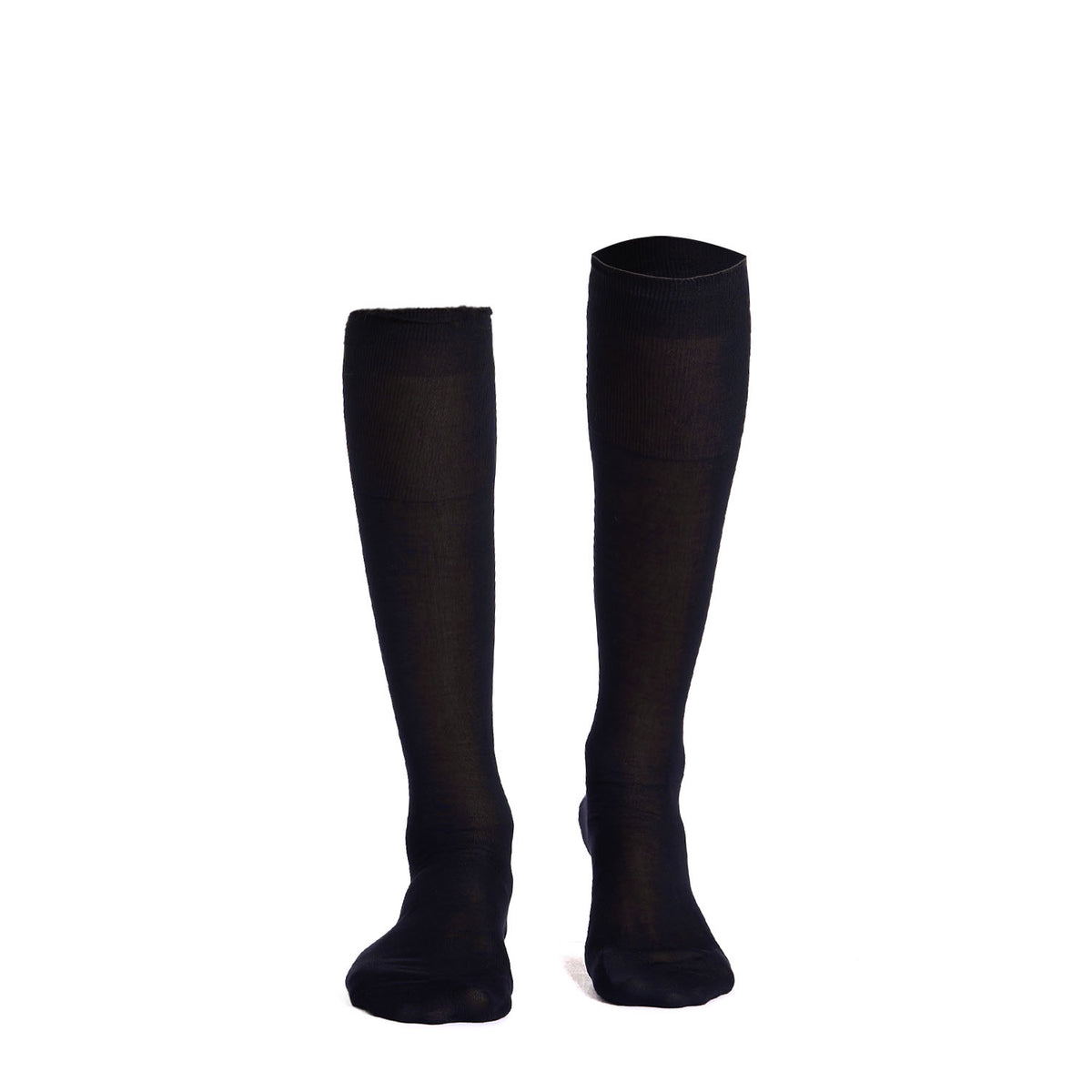 Dark Blue Long Socks In Cotton Lisle – E.Marinella