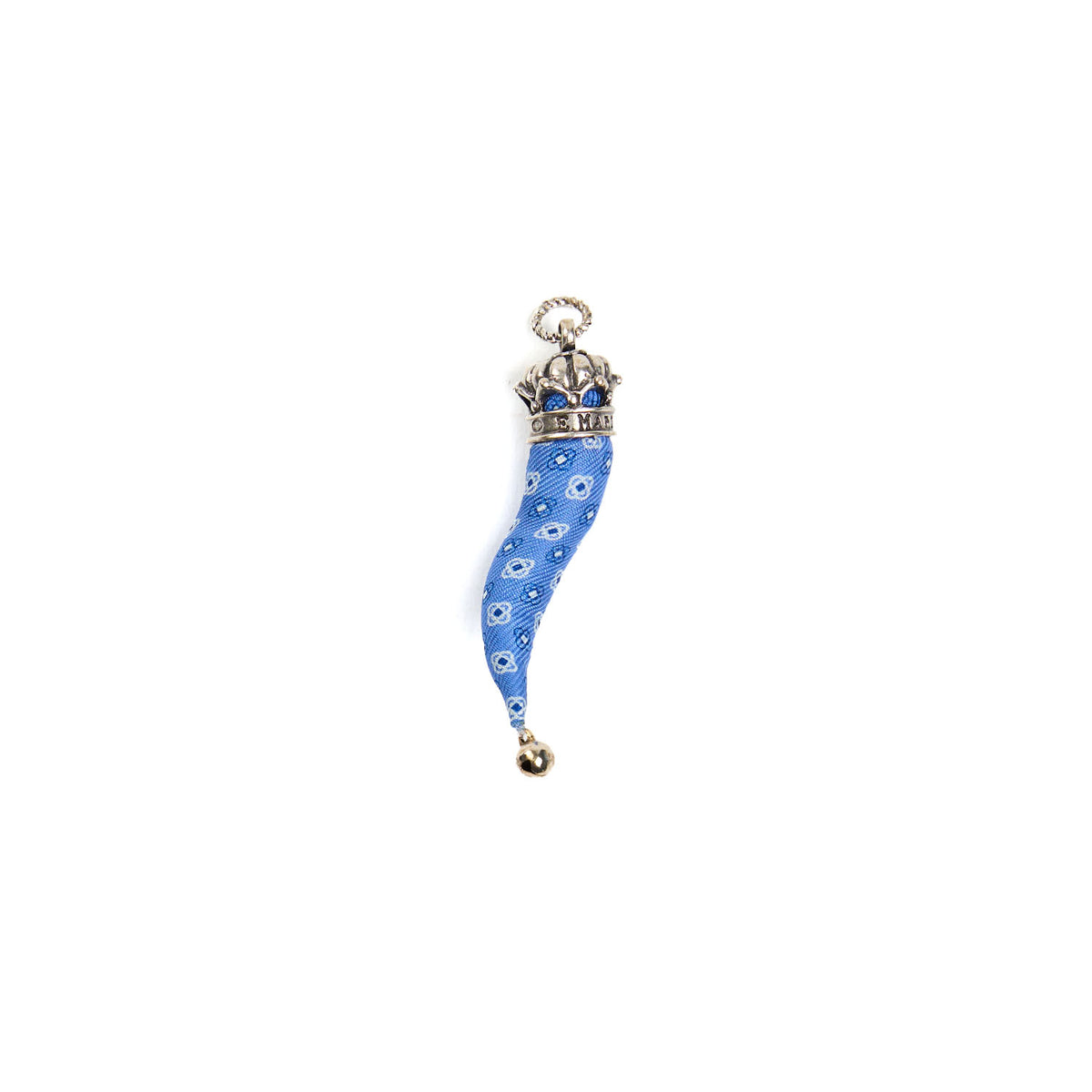 Light Blue Good-luck Charm In Silk And Silver – E.Marinella