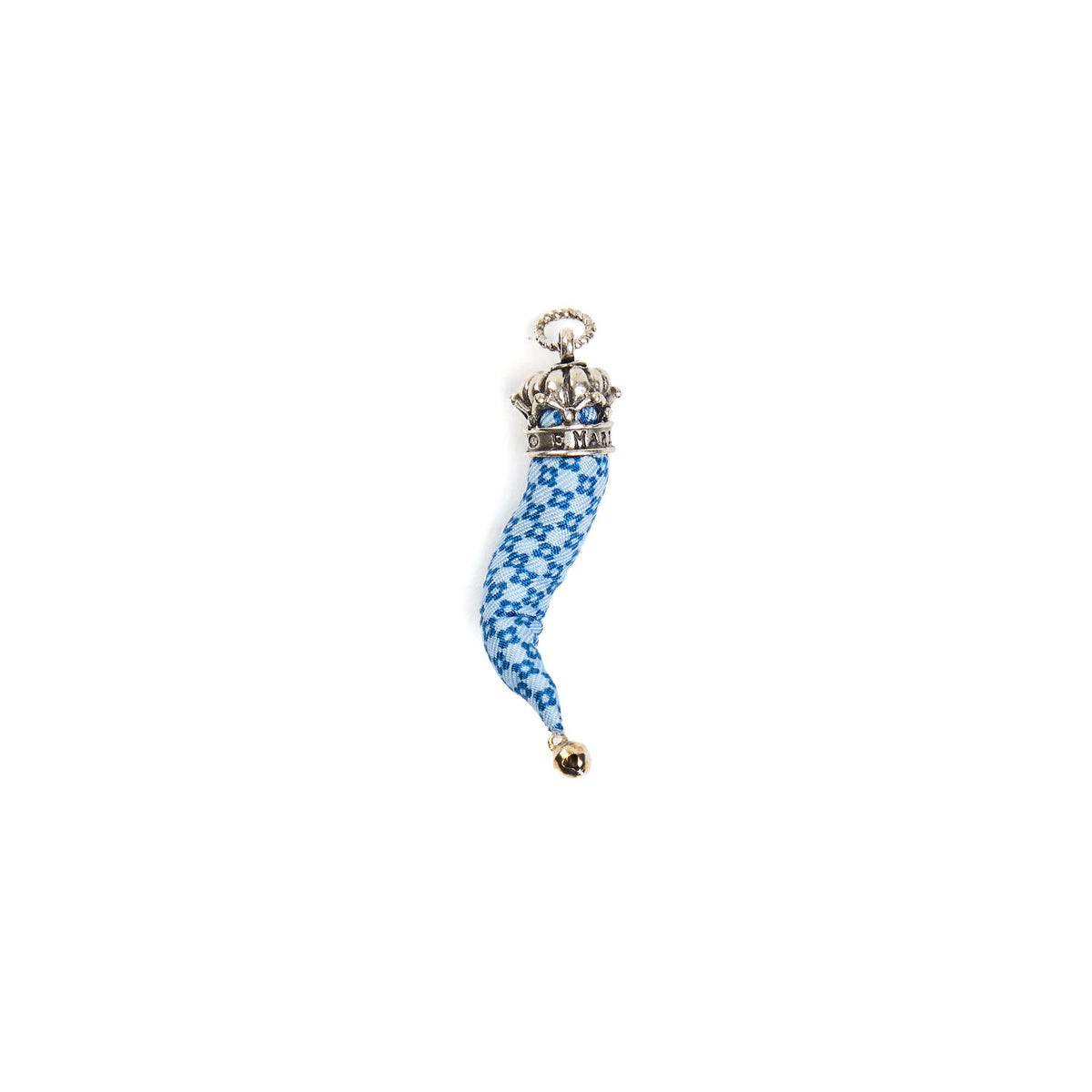 Light Blue Good-luck Charm In Silk And Silver – E.Marinella