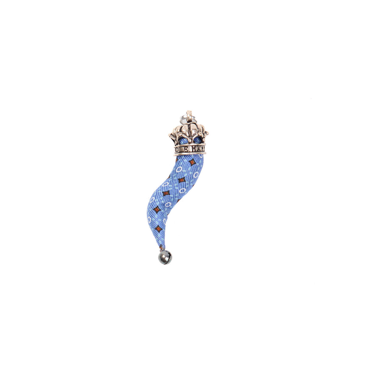 Powder Blue Good-luck Charm In Silk And Silver – E.Marinella