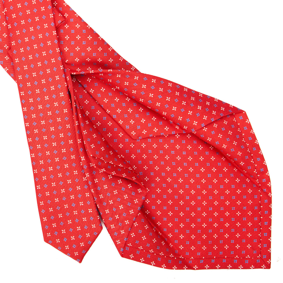 Red 5 Fold Sartorial Silk Tie - Small Flower Pattern – E.Marinella