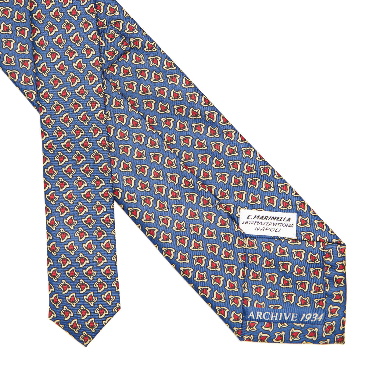 Mid Blue Silk Tie - Archivio Collection 1934-04 – E.Marinella