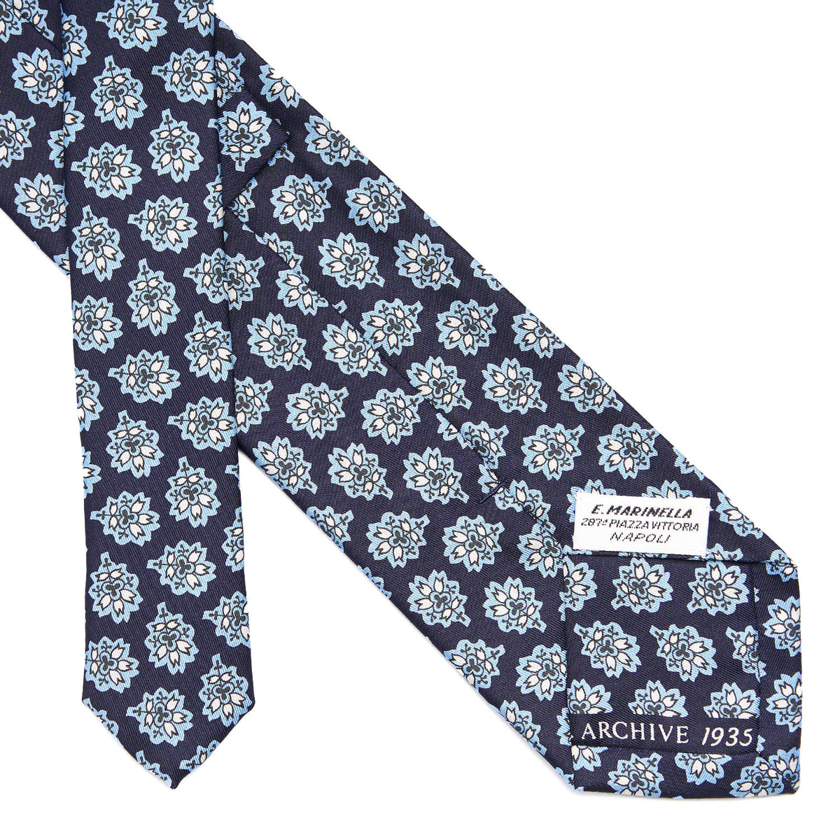 Dark Blue Silk Tie - Archivio Collection 1935-01 – E.Marinella