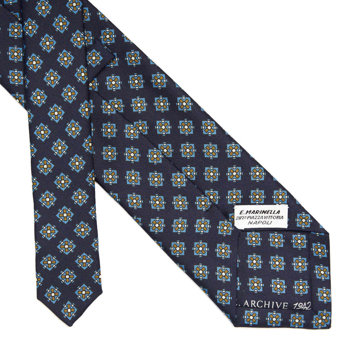 Dark Blue Silk Tie - Archivio Collection 1942-1-01 – E.Marinella