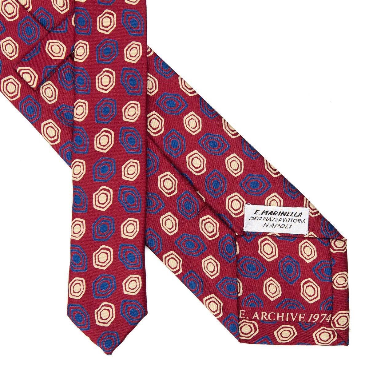 Burgundy Silk Tie - Archivio Collection 1974-02 – E.Marinella