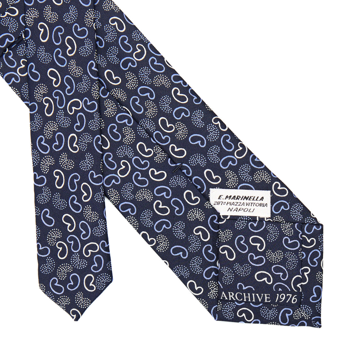 Dark Blue Archivio Collection Silk Tie 1976-01 – E.Marinella