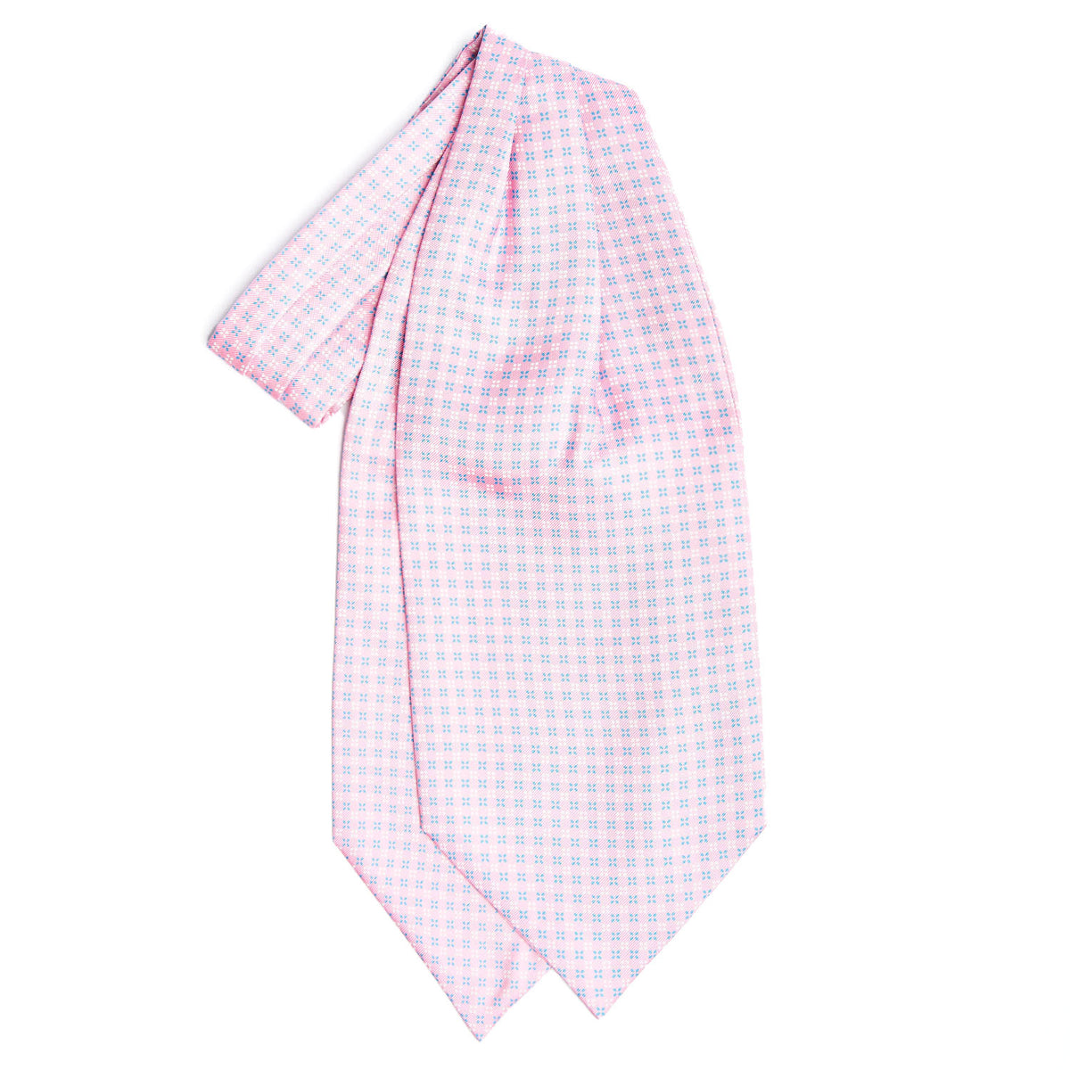 Pink Silk Ascot Tie - Small Flower Designs – E.Marinella