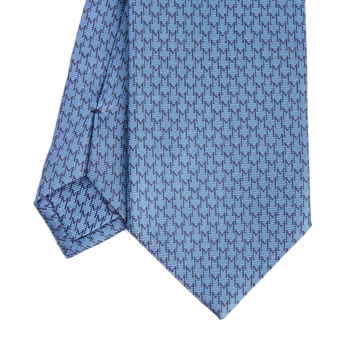 Powder Blue Sartorial Classic Silk Tie - Small M Geometric Pattern – E ...