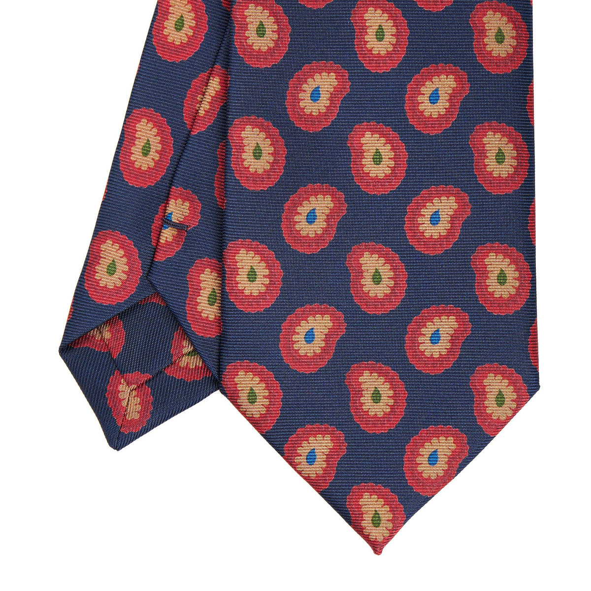 Dark Blue Heritage Collection Silk Tie - Paisley – E.Marinella