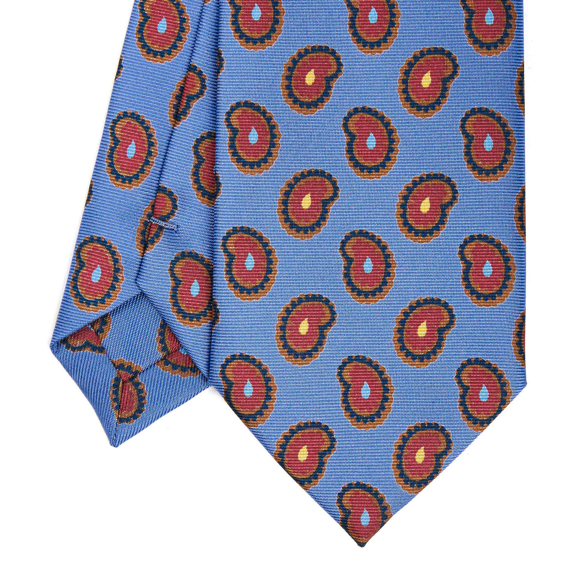Powder Blue Heritage Collection Silk Tie - Paisley – E.Marinella
