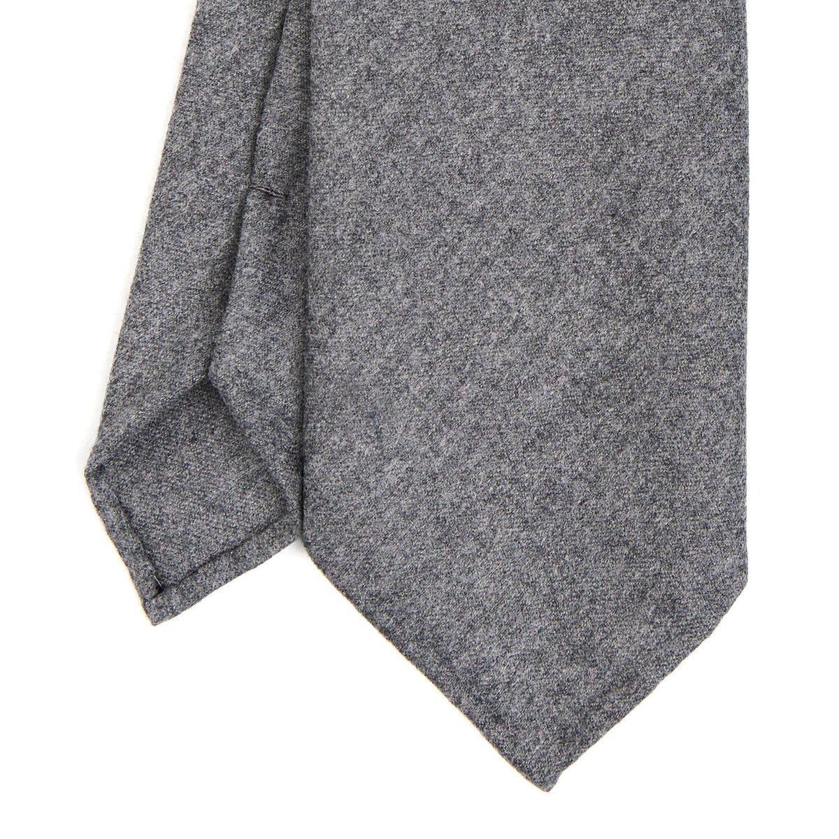 Light Grey Classic Unlined Wool Tie - Solid Color – E.Marinella