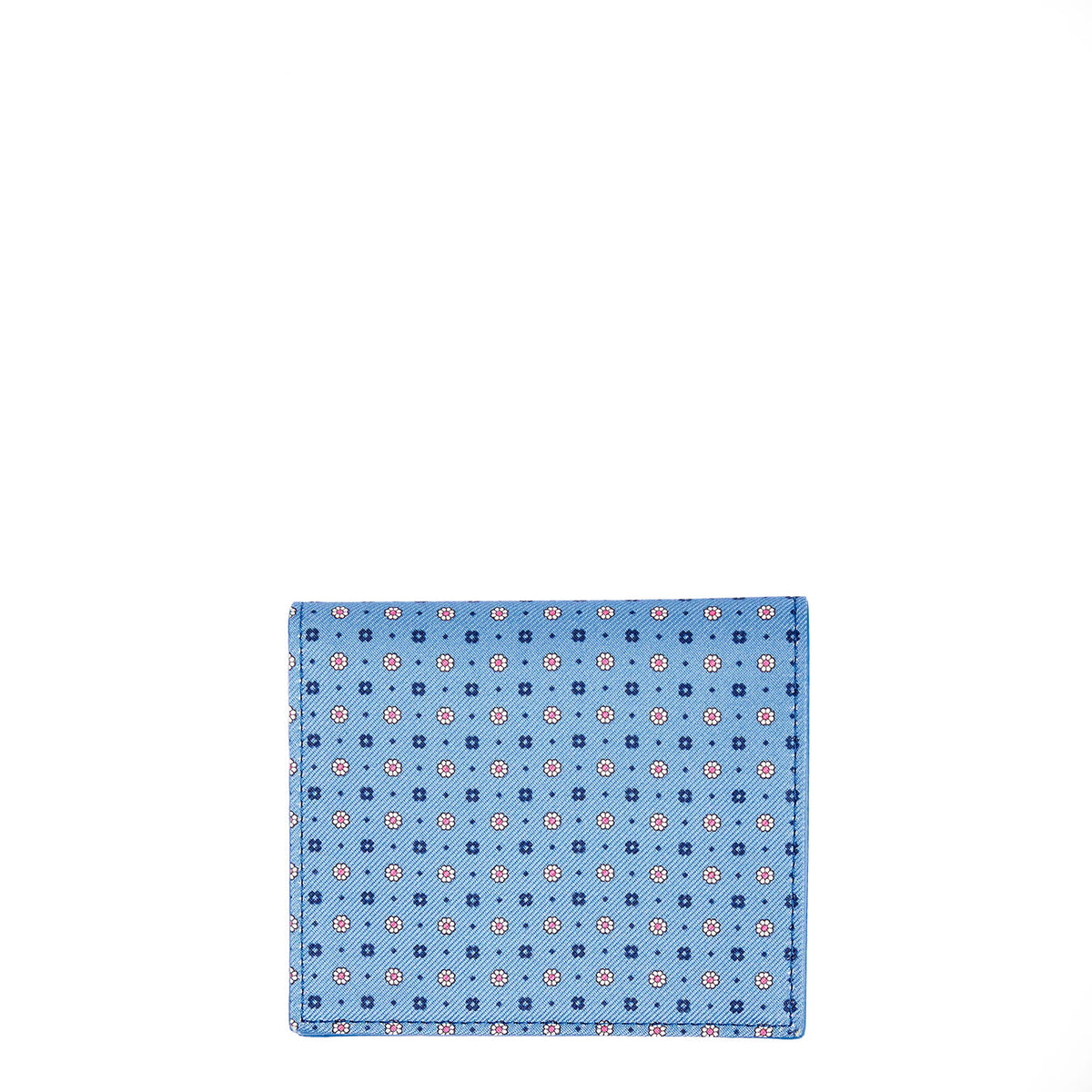 Powder Blue Small Wallet In Silk And Leather – E.Marinella