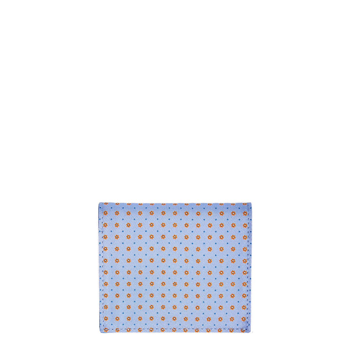 Powder Blue Small Wallet In Silk And Leather – E.Marinella