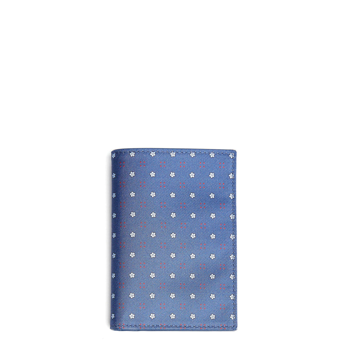 Powder Blue Vertical Wallet In Silk And Leather – E.Marinella