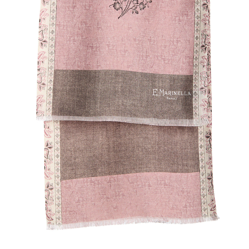 Pink Double Silk Scarf - Paisley Pattern – E.Marinella