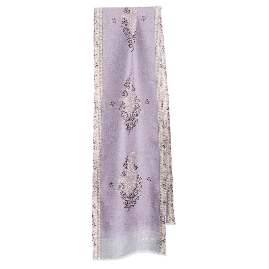 Lilac Double Silk Scarf - Paisley Pattern – E.Marinella