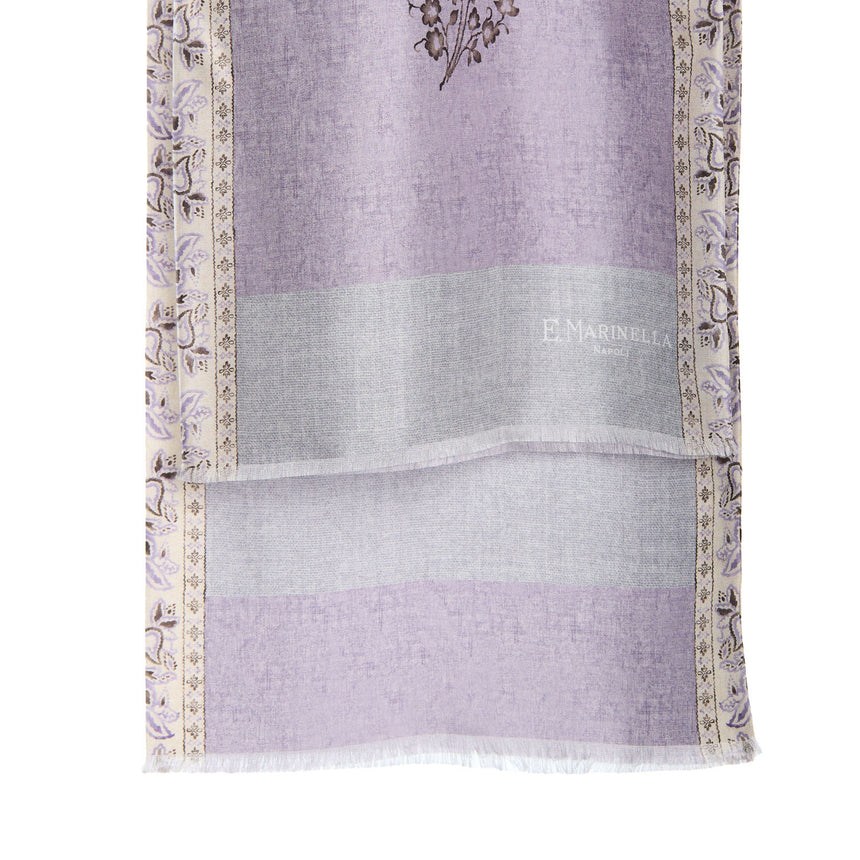 Lilac Double Silk Scarf - Paisley Pattern – E.Marinella