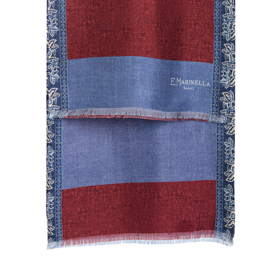 Burgundy Double Silk Scarf - Paisley Pattern – E.Marinella
