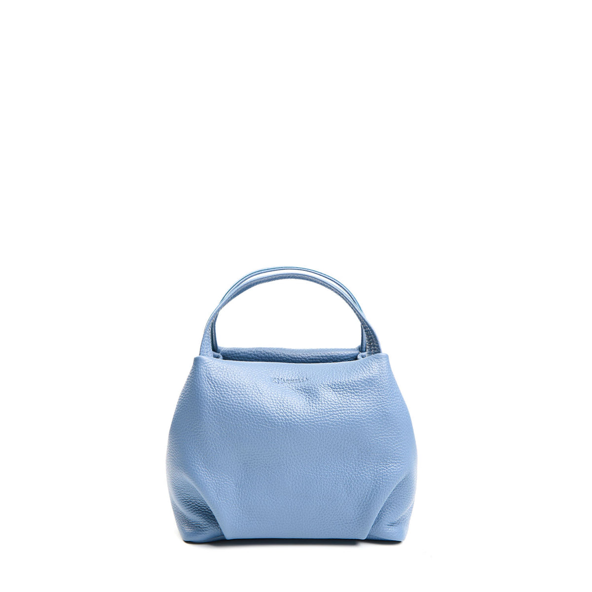 Powder Blue Soft Mini Bag In Textured Leather – E.Marinella