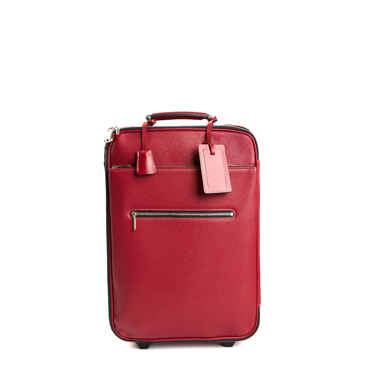 Red Semi-rigid Trolley In Hammered Leather – E.Marinella